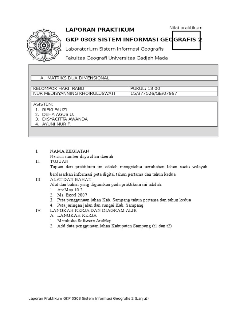 Laporan Sig 2 Acara 1a Matriks Dua Dimensional | PDF