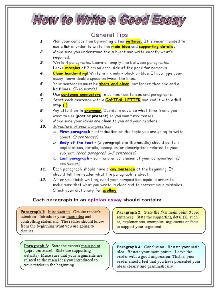 General Tips: - It Is Recommended To | PDF | Argument | Paragraph