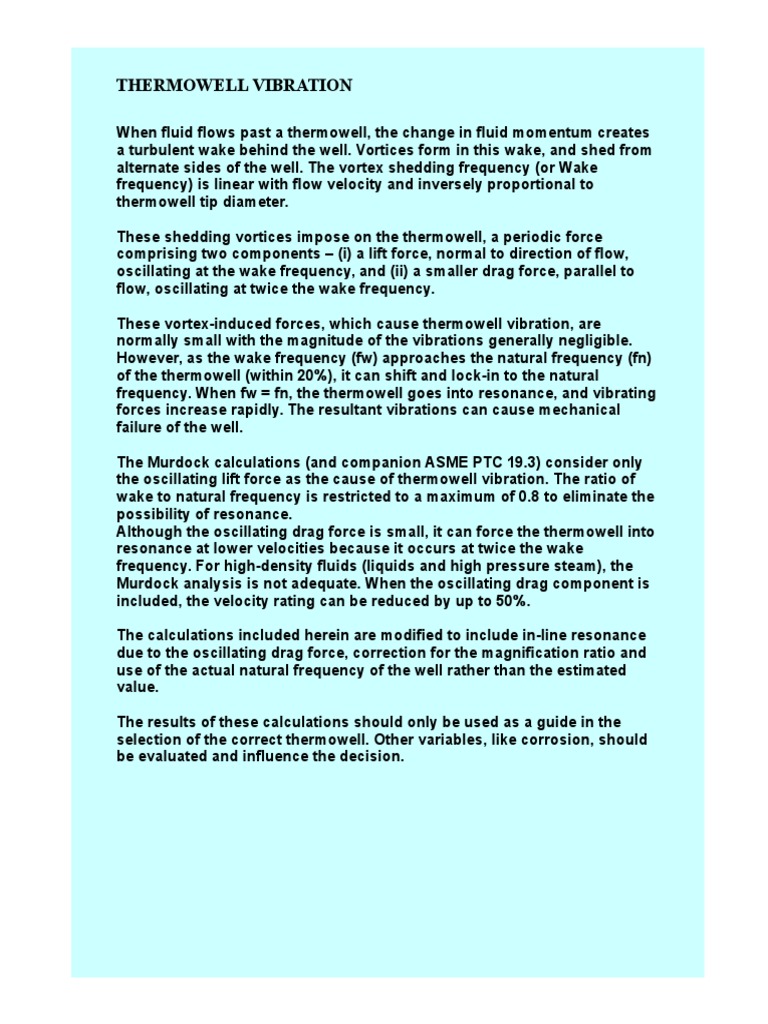 ASME - Wake Frequency Calculation | PDF | Vortices | Lift (Force)