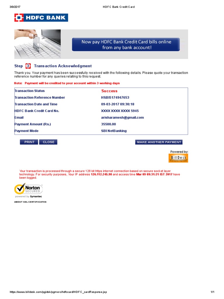HDFC Bank Credit Card | PDF | Financial Transaction | Financial Technology