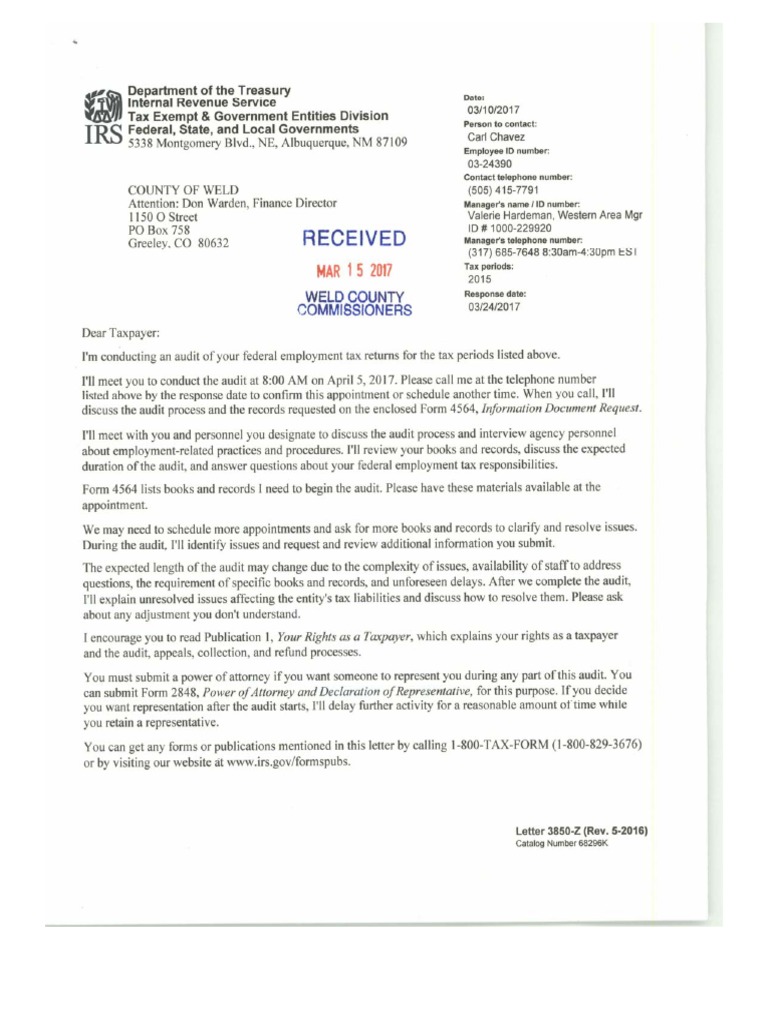 IRS Letter - March 15, 2017 - Redacted | PDF