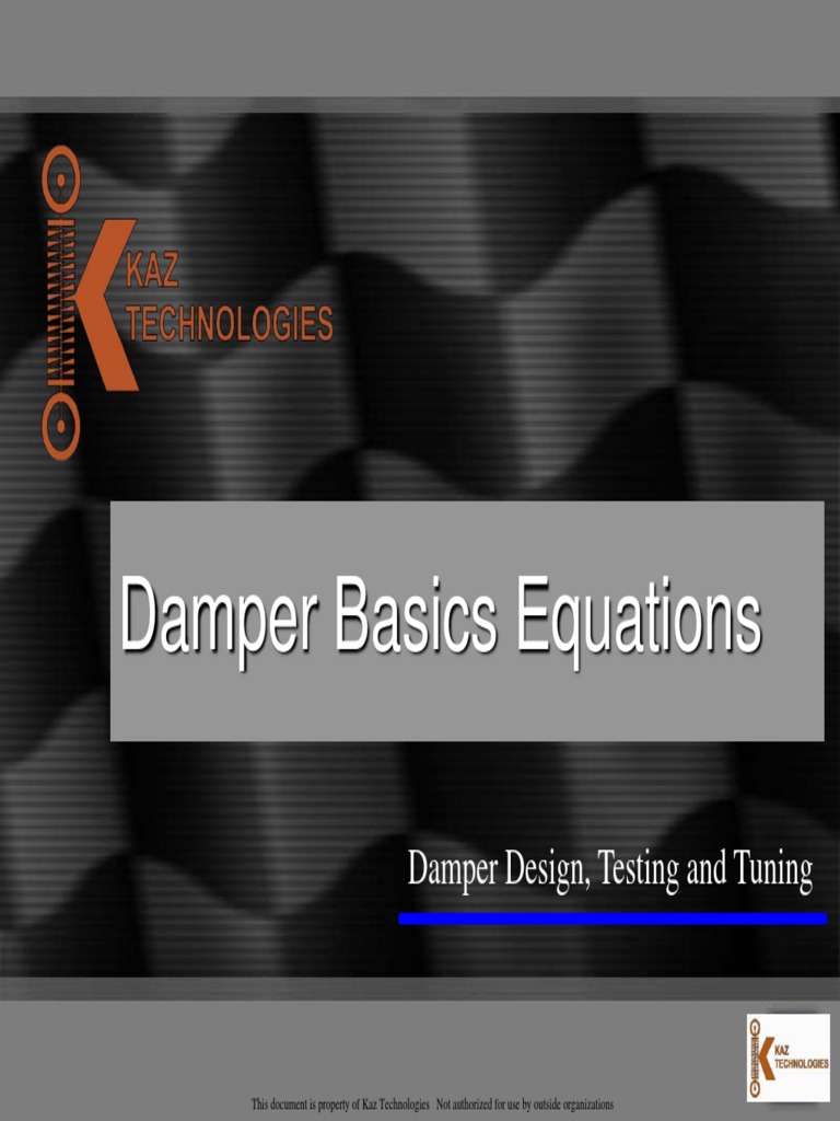 Damper Design Calculations Guide | PDF | Suspension (Vehicle ...