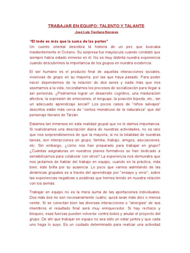 Talento y Talante | PDF | Toma de decisiones | Aprendizaje