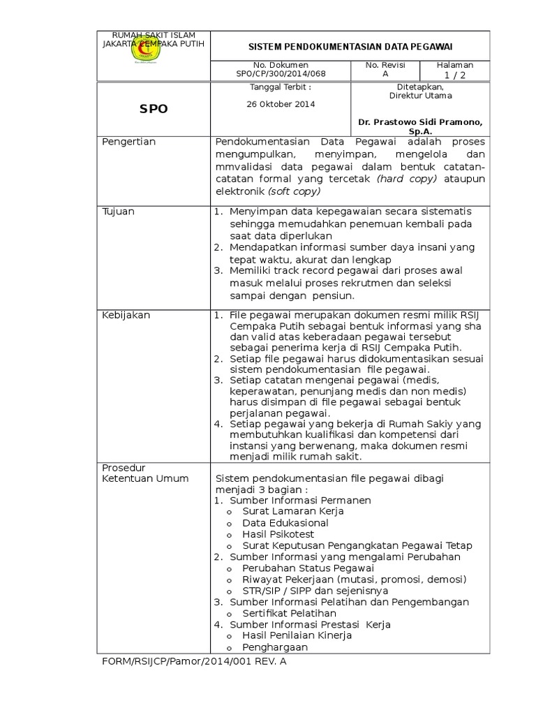 SPO File Pegawai | PDF