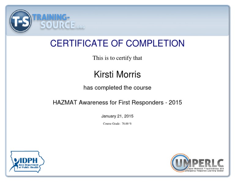 Hazmat Certificate | PDF