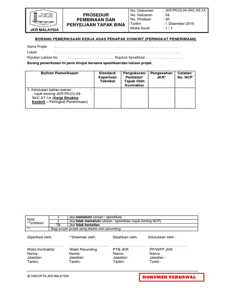 JKR PK (O) 04-SKC As 1a PDF | PDF