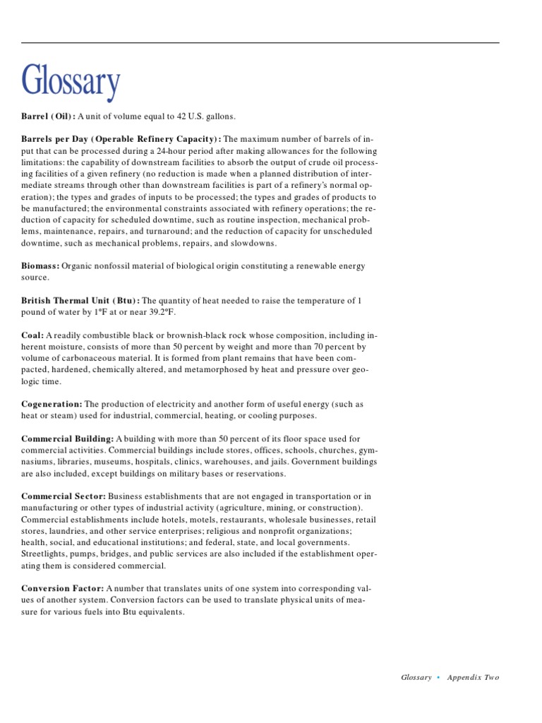 Glossary | Download Free PDF | Natural Gas | Petroleum