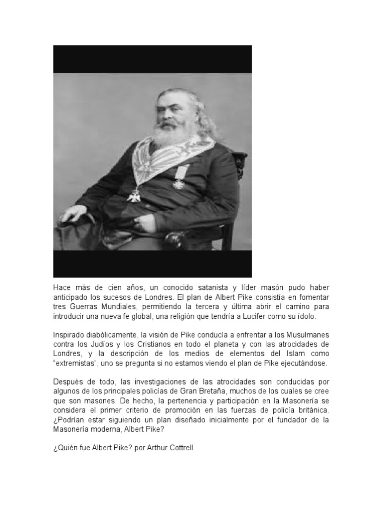 Albert Pike | PDF | Illuminati | Masonería