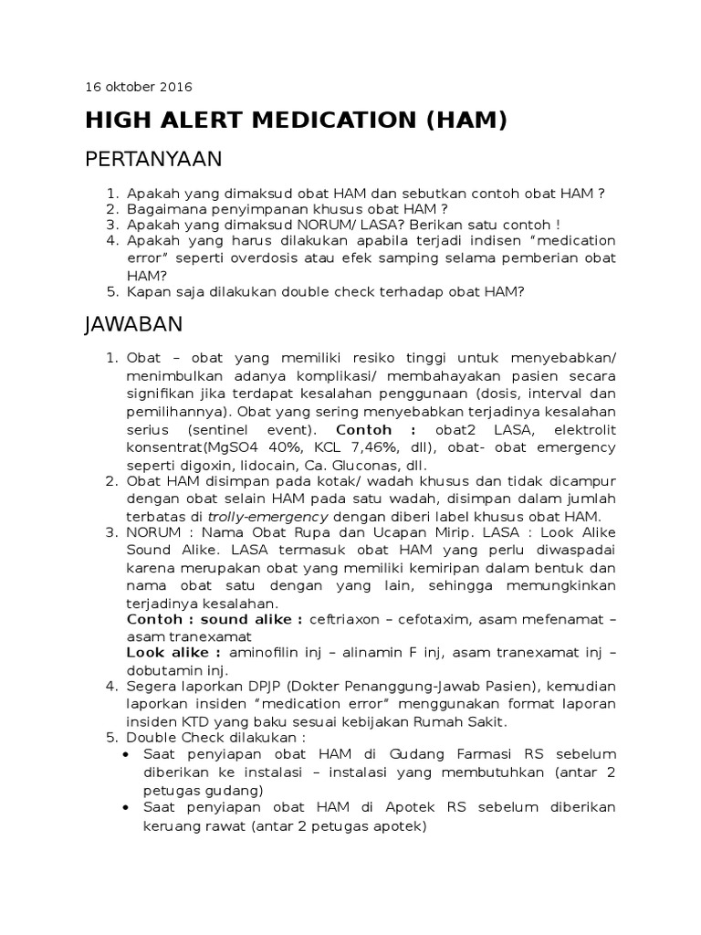 Panduan Obat HAM: Penyimpanan & Penanganan | PDF | Pengembangan Diri ...