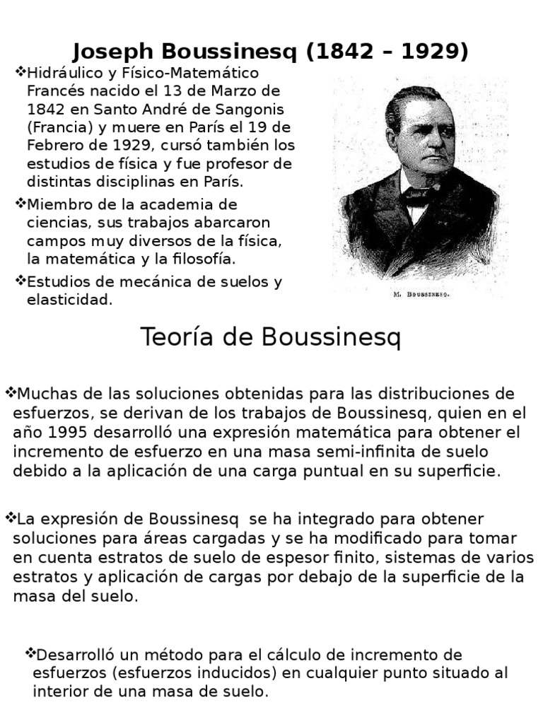 Joseph Boussinesq (1842 - 1929) | PDF | Elasticidad (Física ...