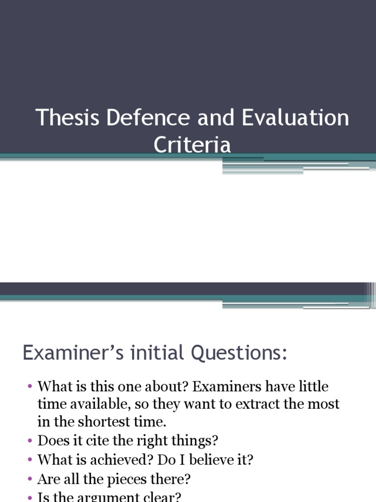 Thesis Evaluation Criteria | PDF | Educational Assessment | Thesis