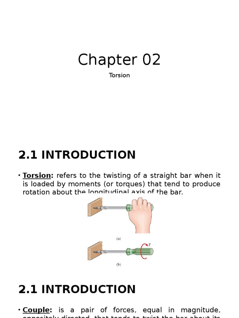 Chapter 02 - Torsion | PDF | Torque | Stress (Mechanics)