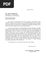 Demand Letter-Unlawful Detainer | PDF