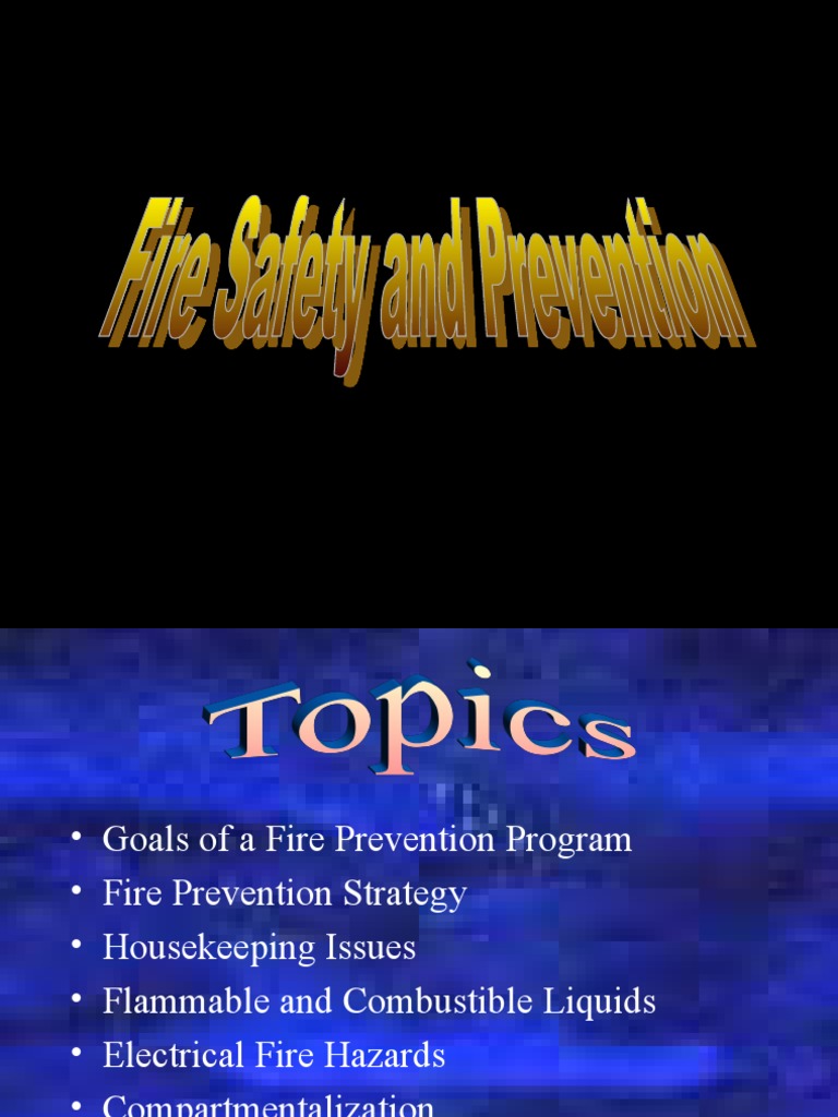 Fire Prevention Presentation | PDF | Fire Safety | Combustion