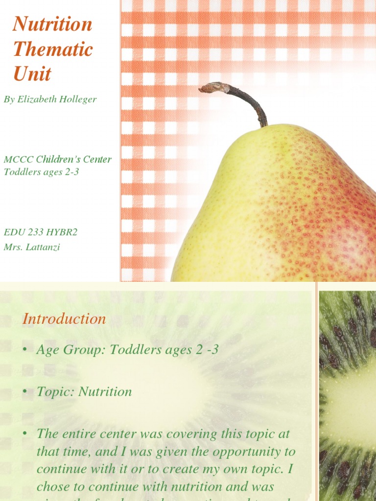 Nutrition Thematic Unit | PDF