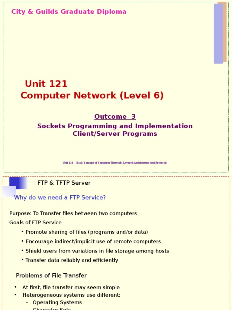 03 Output 3 Socket And Client Server Programing Day 2 Pdf File Transfer Protocol