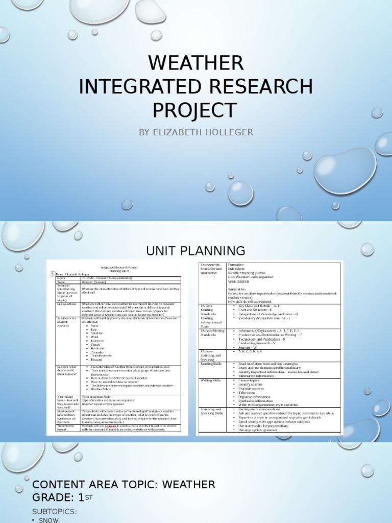 Weather Integrated Research Project: by Elizabeth Holleger | PDF ...