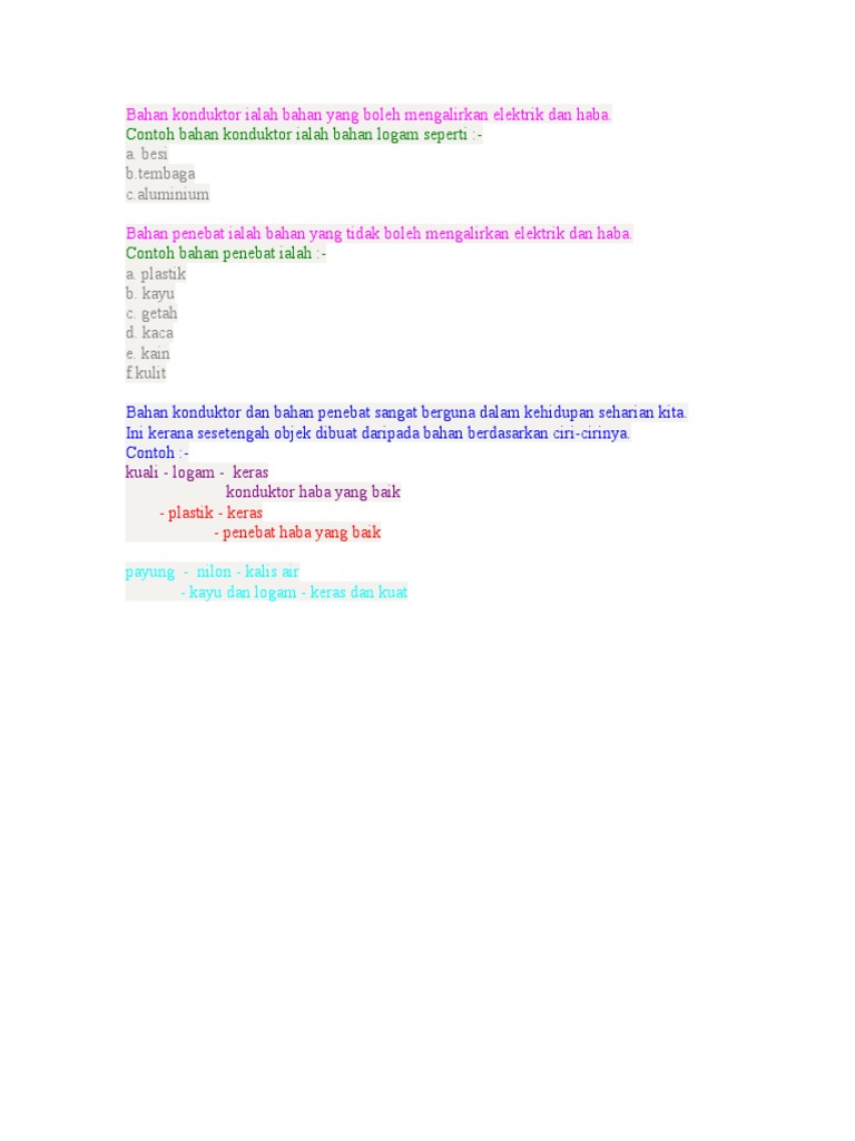 Konduktor Dan Penebat Haba | PDF