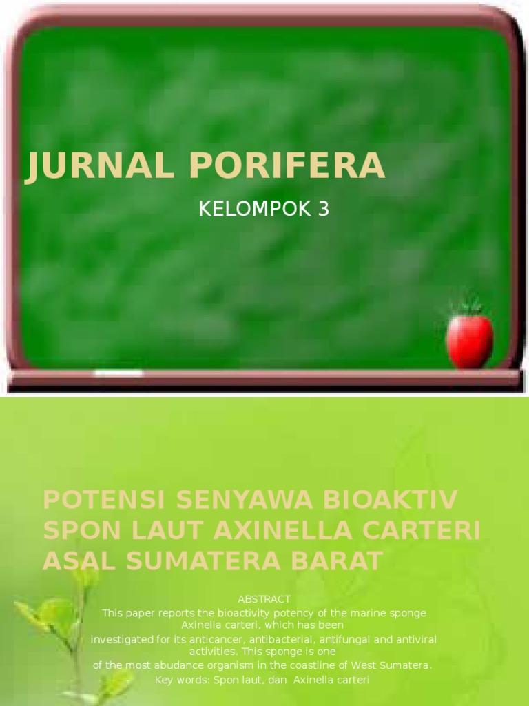 Potensi Bioaktif Spon Axinella Carteri | PDF