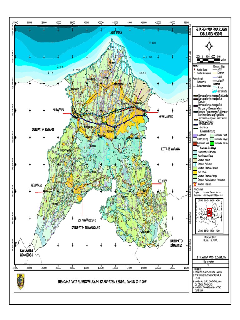 Peta Rencana Pola Ruang RTRW Kabupaten Kendal