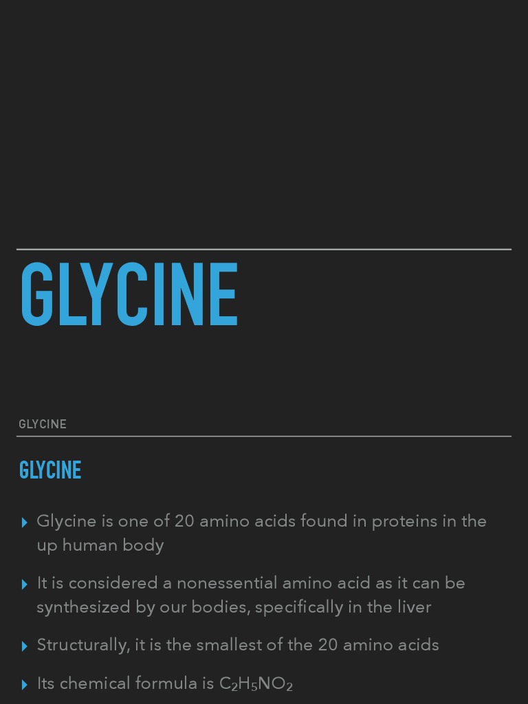 The Functions and Effects of Glycine: An Amino Acid Essential for ...