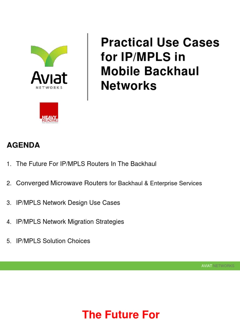 Practical Use Cases For Ipmpls in Mobile Backhaul Networks | PDF | Multiprotocol Label Switching ...