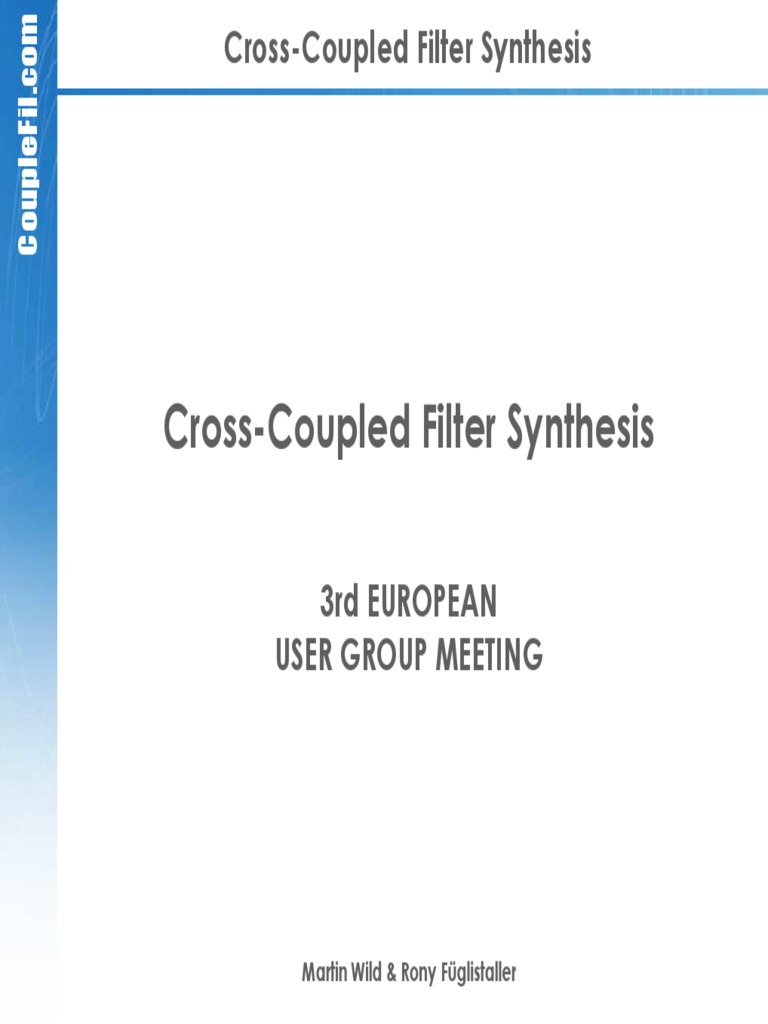 Cross-Coupled Filter Synthesis | PDF | Electronic Filter ...