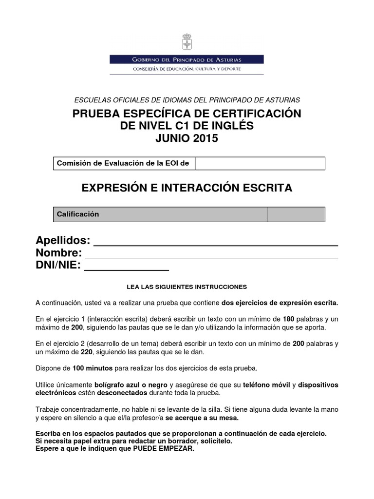 Ing C1 Ee Jun2015 PDF | PDF