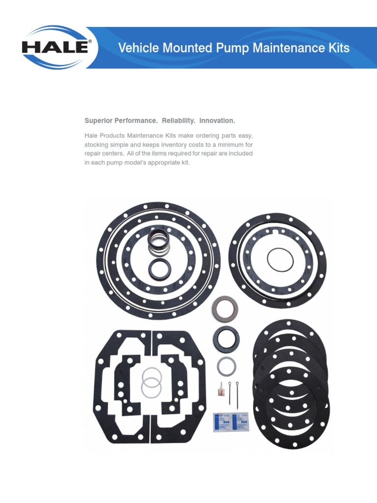 Hale Pump Maintenance Kits Overview | PDF | Motor Vehicle | Mechanical ...