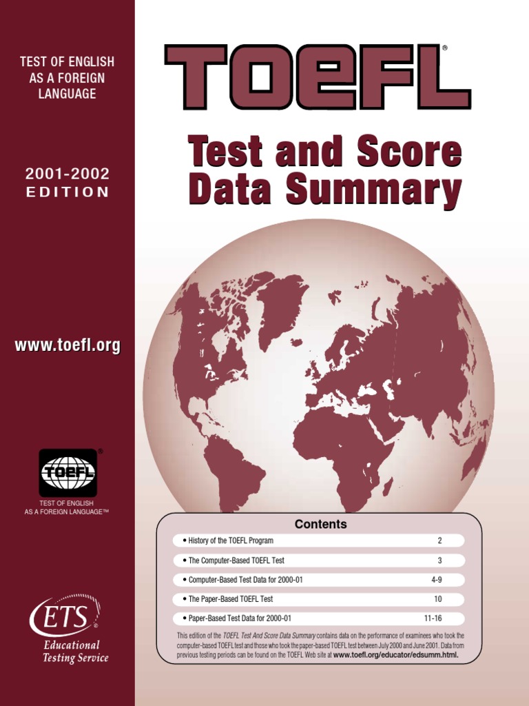 Test and Score Data Summary | Download Free PDF | Test Of English As A ...