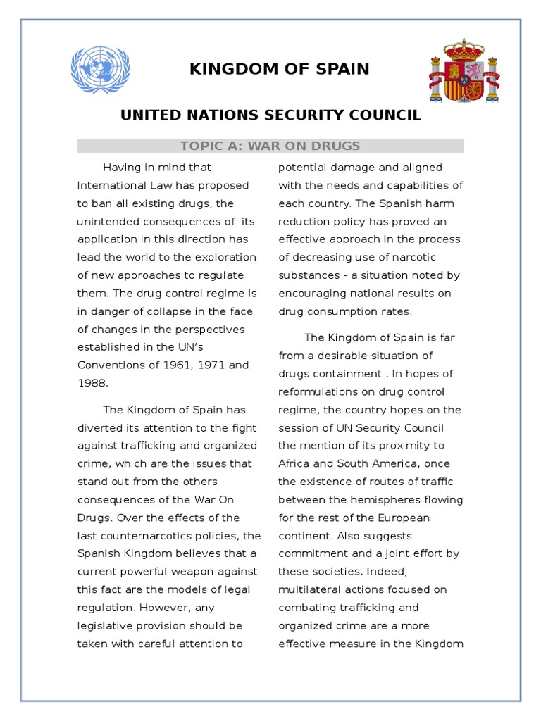Position Paper The Kingdom of Spain | PDF | United Nations ...