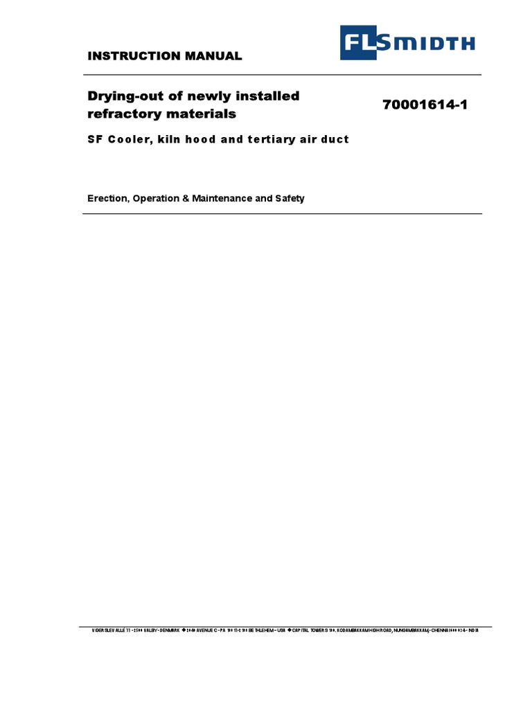 Refractory Drying-Out Instruction Manual | PDF | Thermocouple ...