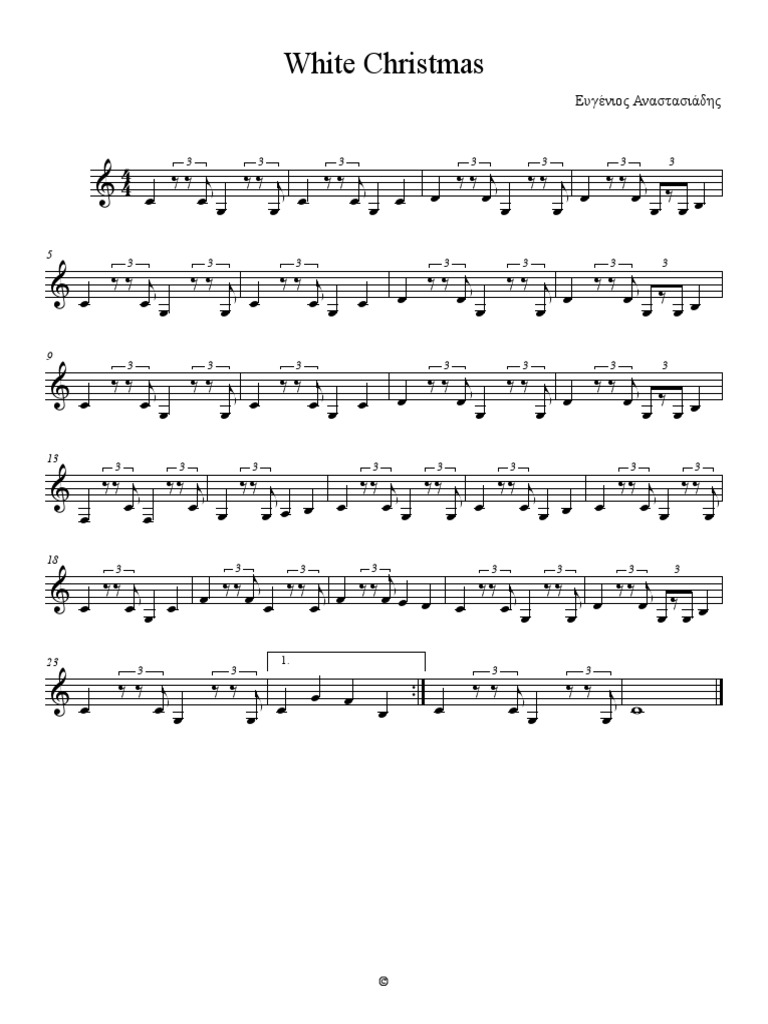 White Christmas - Bass Clarinet | PDF