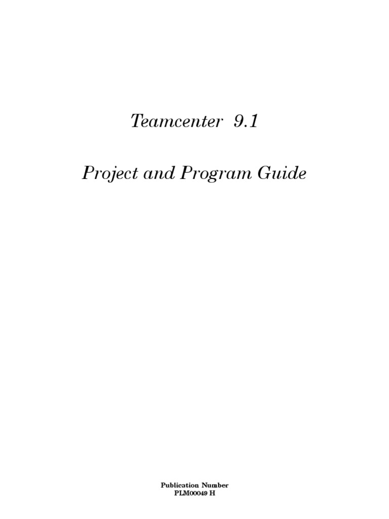 Teamcenter 9.1: Publication Number PLM00049 H | PDF | Tab (Gui) | Menu ...