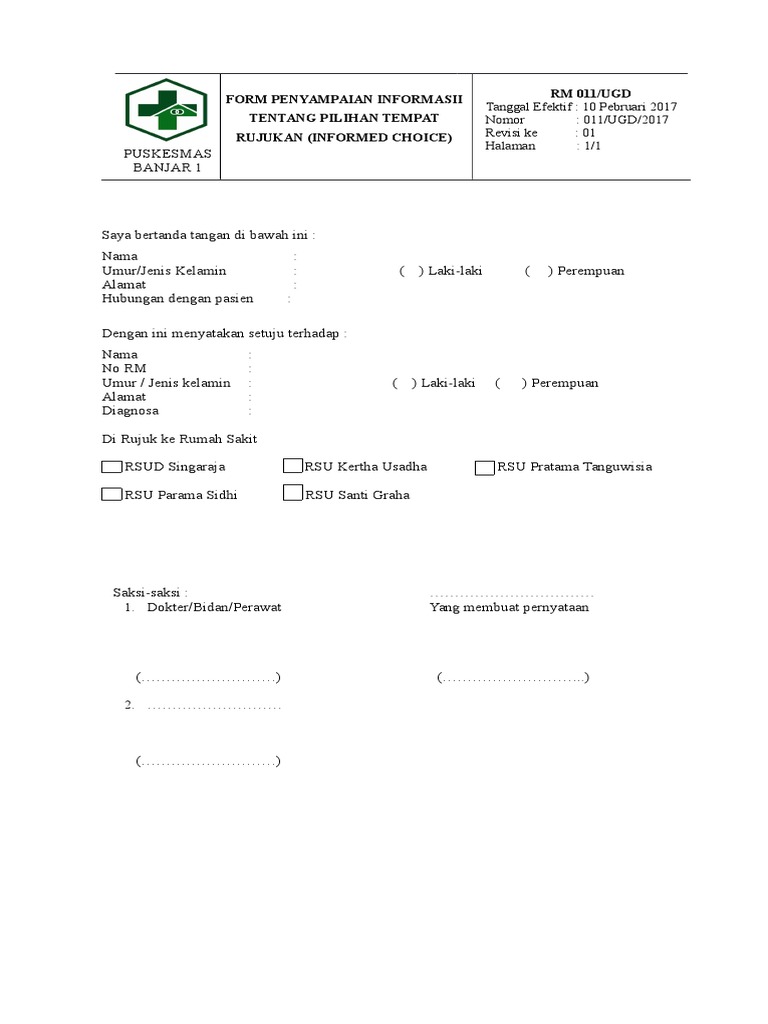 FORM Informed Choice | PDF