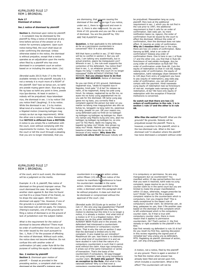 8 KUPALOURD Rule 17 Dismissal of Action - Final | PDF | Complaint ...