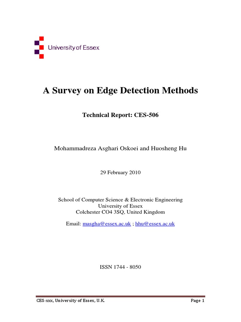 A Survey On Edge Detection Methods PDF | Download Free PDF | Algorithms | Image Processing