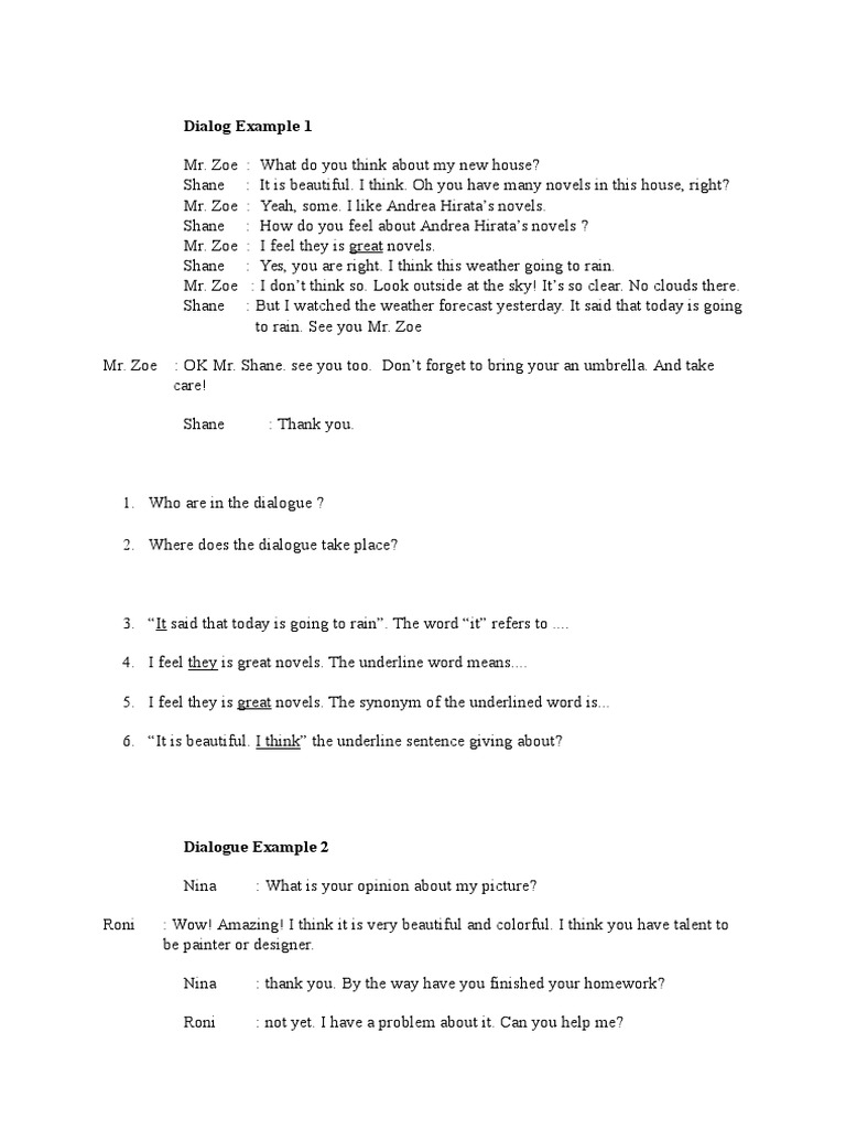 Dialog Example | PDF