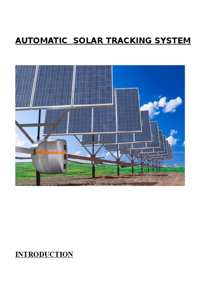 Automatic Solar Tracking System | Download Free PDF | Transformer ...