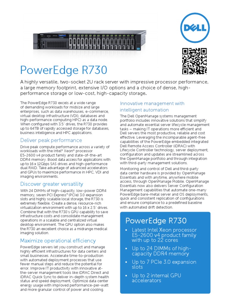 Poweredge R730 | PDF | Hyper V | Solid State Drive