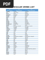 Most Common Irregular Verbs PDF | PDF