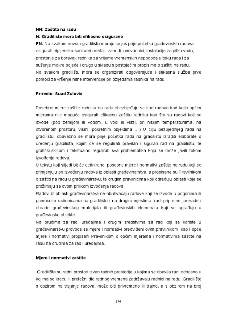 Final 10 Gradiliste Mora Biti Efikasno Osigurano Suad Zulovic 6 558 ...