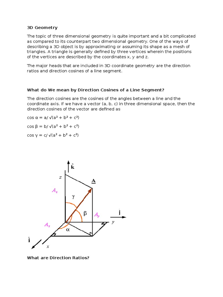 3D Geometry | PDF