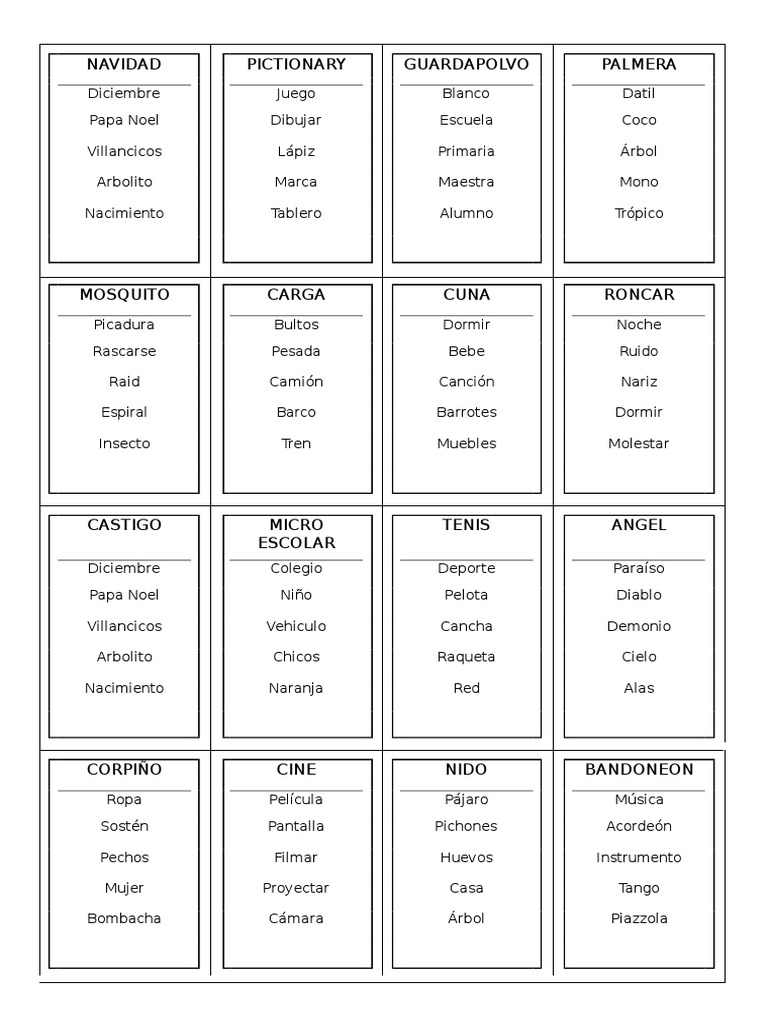 Juego Tabú Adultos | PDF | Aves | Agua