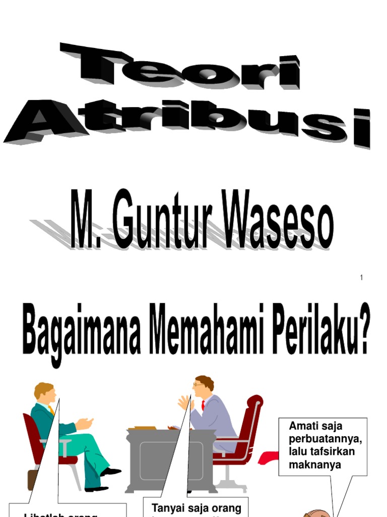 Teori Atribusi | PDF