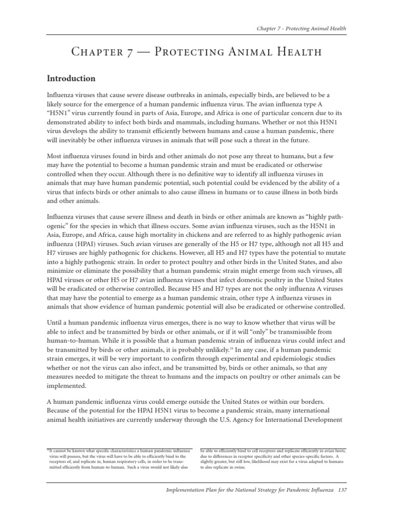 Chapter 7 - Protecting Animal Health | PDF | Avian Influenza ...