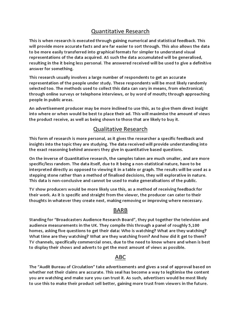 Research Techniques | Download Free PDF | Quantitative Research ...