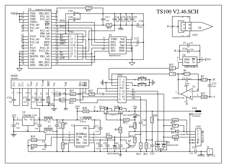 TS100 Schematic and Component List | PDF | Rolling Stock