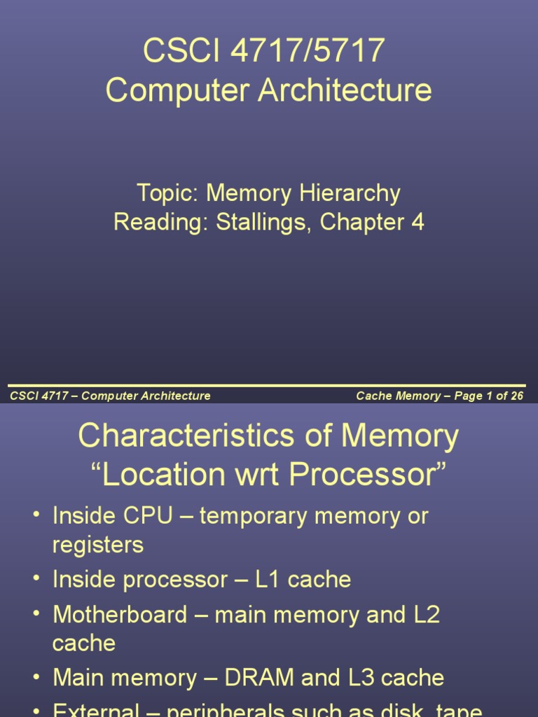 Memory Hierarchy Breakdown | PDF | Computer Data Storage | Random ...