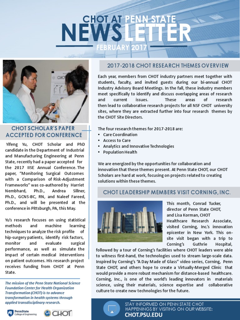 Penn State CHOT February Newsletter | PDF | Pennsylvania State ...